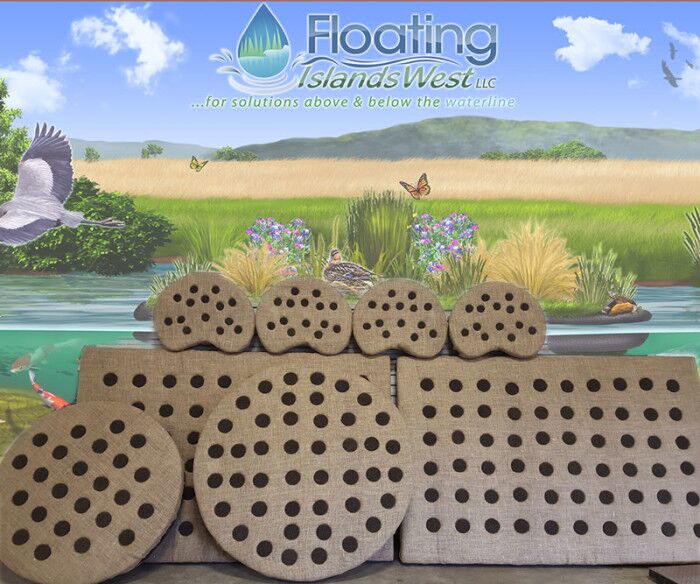 Floating Islands West | Floating treatment wetlands | mini floating islands